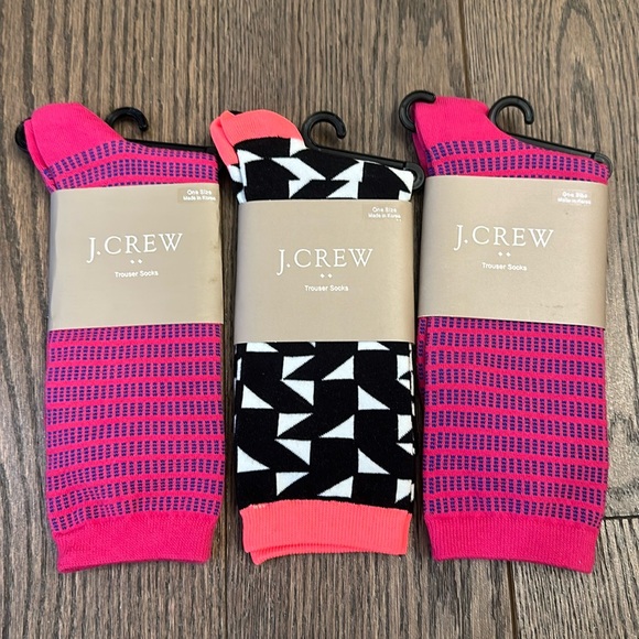 J. Crew | Other | Nwt Jcrew Trouser Socks With Patterns Set Of 3 | Poshmark